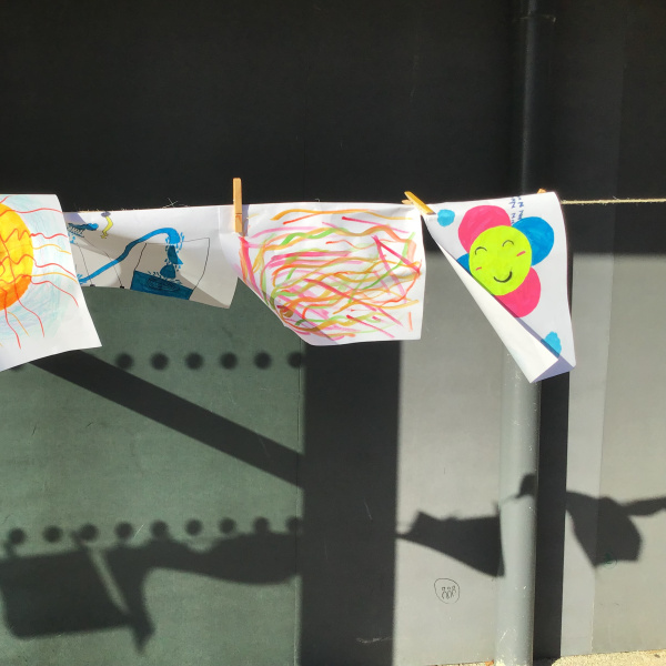 La grande Lessive - octobre : la couleur de mes rêves - Collège du Bois de Locquéran